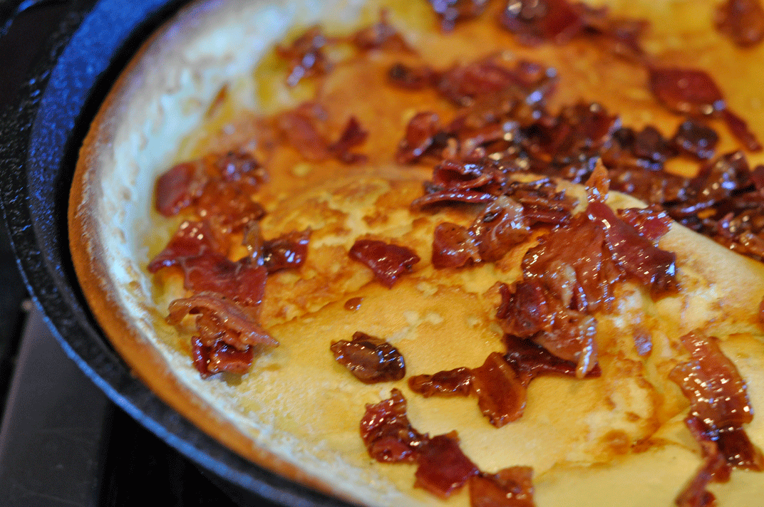 Maple Glazed Bacon Dutch Baby - The Rocky Mountain Woman